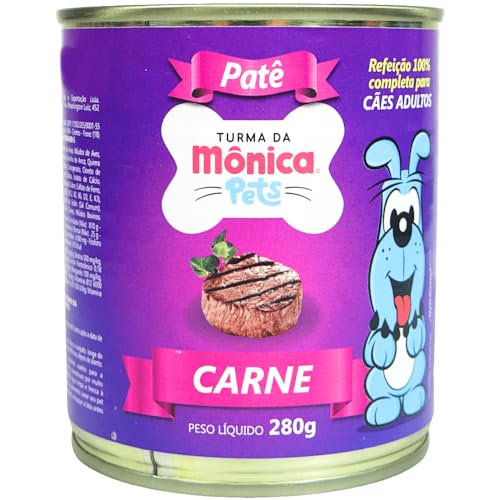 Ração Úmida Turma da Mônica Pets Patê Sabor Carne 280g Para Cães Adultos