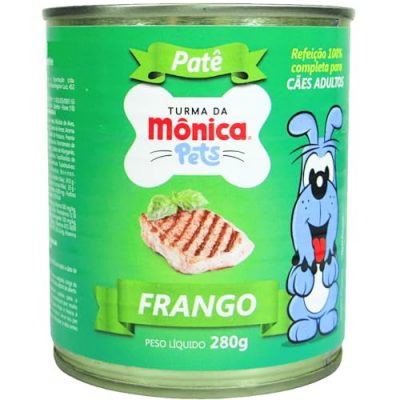 Ração Úmida Turma da Mônica Pets Patê Sabor Frango 280g para Cães Adultos