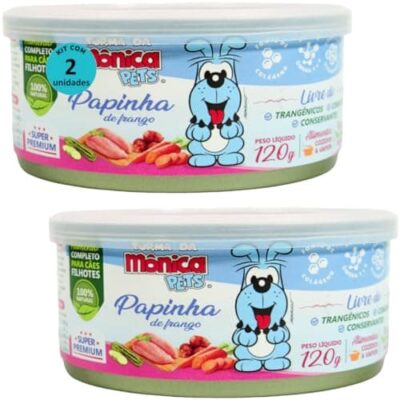 Ração Úmida Turma Da Mônica Pets Papinha de Frango 120g Para Cães ...