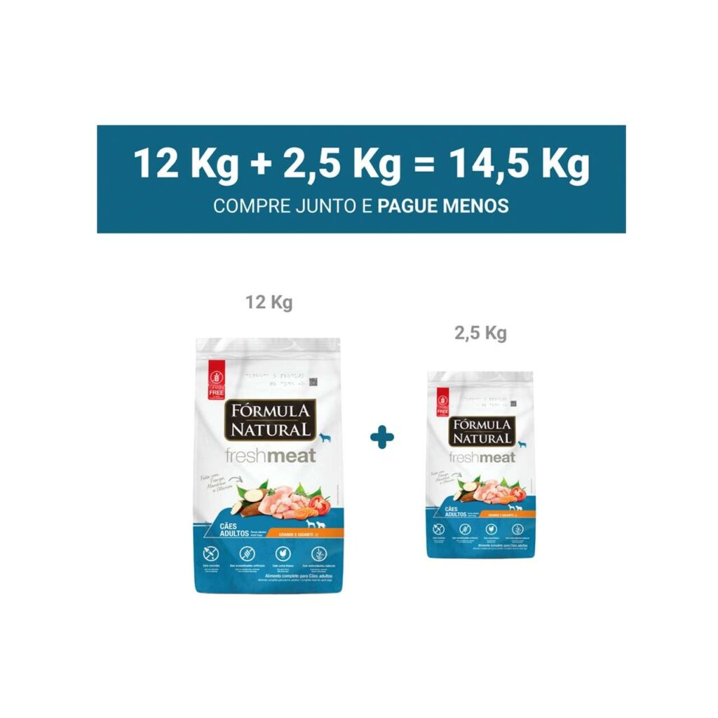 Ração Seca Fórmula Natural Fresh Meat Cães Adultos Raças Grandes e Gigantes