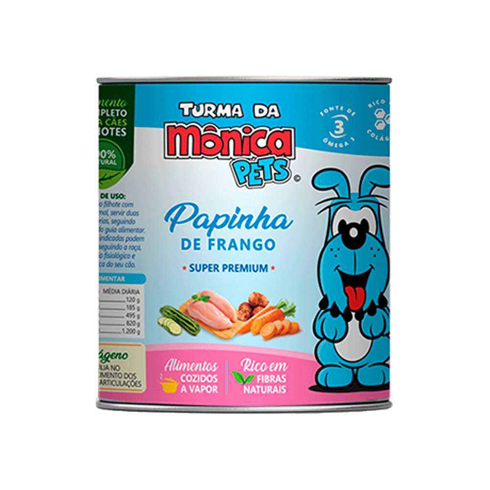 Ração Úmida Turma da Mônica Pets Papinha de Frango para Cães 280 g